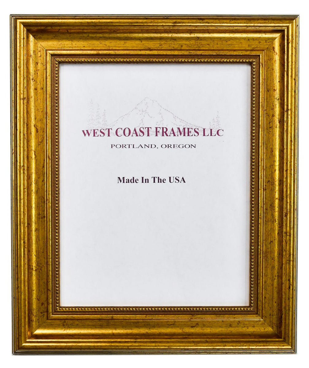 225G GOLD POLY 2" BEADED PICTURE FRAME – West Coast Picture Frames LLC