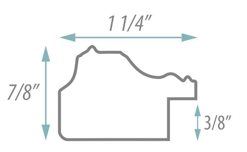 9115 Gold Metal Leaf Ornate Wood Frame with Glass - Moulding width 1-1 ...