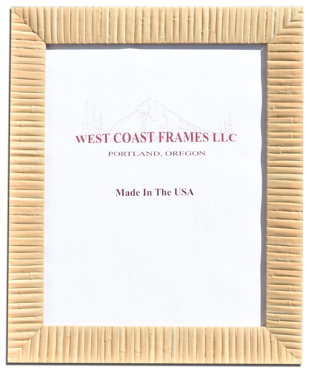 2402 Natural Rattan Picture Frame - Clear Glass – West Coast Picture ...
