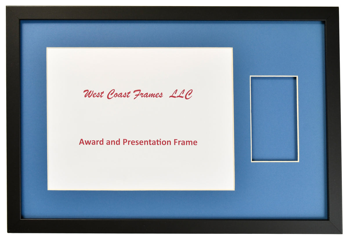 AWARD AND PRESENTATION MAT AND BLACK FRAME - FOR 11 x 8-1/2 Certificat ...
